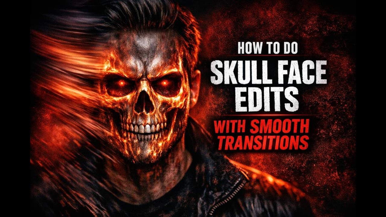 How to do skull face Edits with smooth transitions l Editting tutorial ...