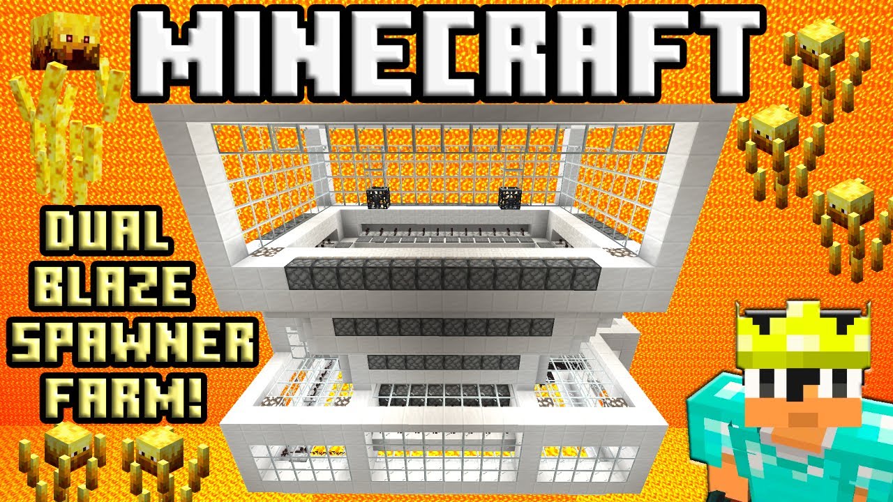Minecraft: Building Ultimate Dual Blaze Spawner XP Farm! - YouTube