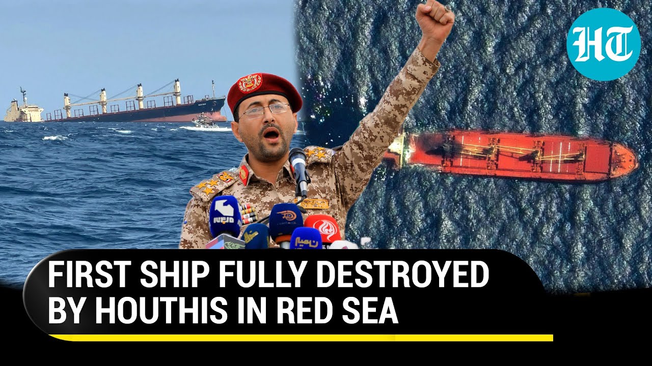 Houthi Missile-struck British Ship Rubymar Sinks In Red Sea; Iran ...