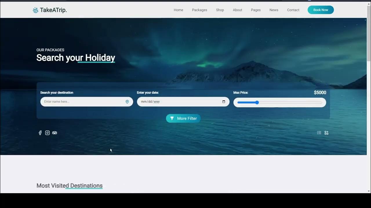 Discover Exotic Destinations With Our Striking Reactjs Powered Travel And Tour Landing Page