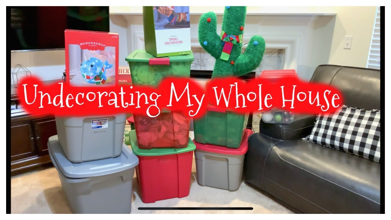 Undecorating My Whole House / Taking down Christmas - YouTube