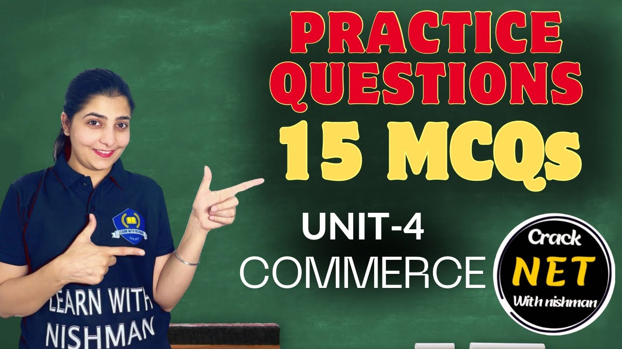 🍁Practice Questions | 15 MCQs | UGC NET | Paper-2 | Sub.- Commerce ...