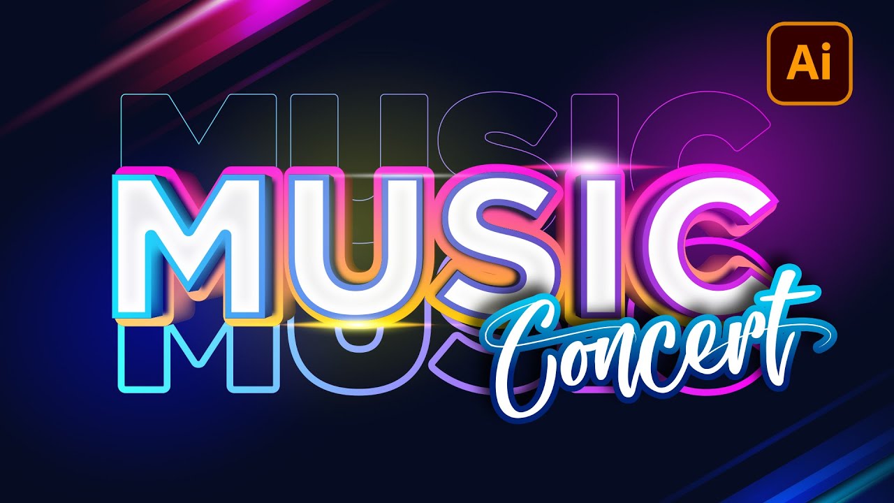 Create a Stunning 3D Text Effect in Illustrator - Zed Designs - YouTube