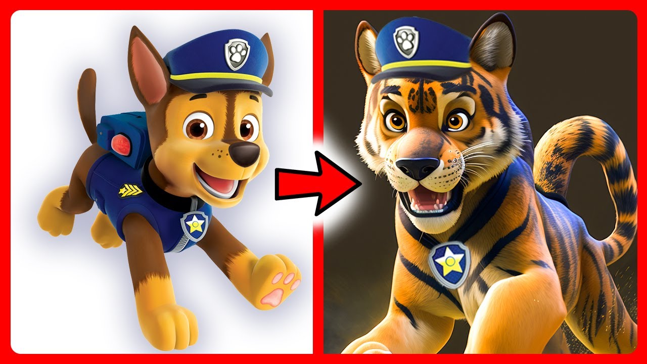 🐯 PAW PATROL as TIGERS 🦴 All Characters - YouTube