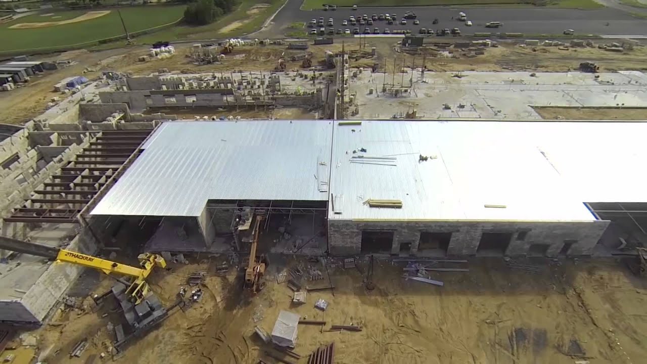 Drone Footage of the CCTEC Building Progress - YouTube