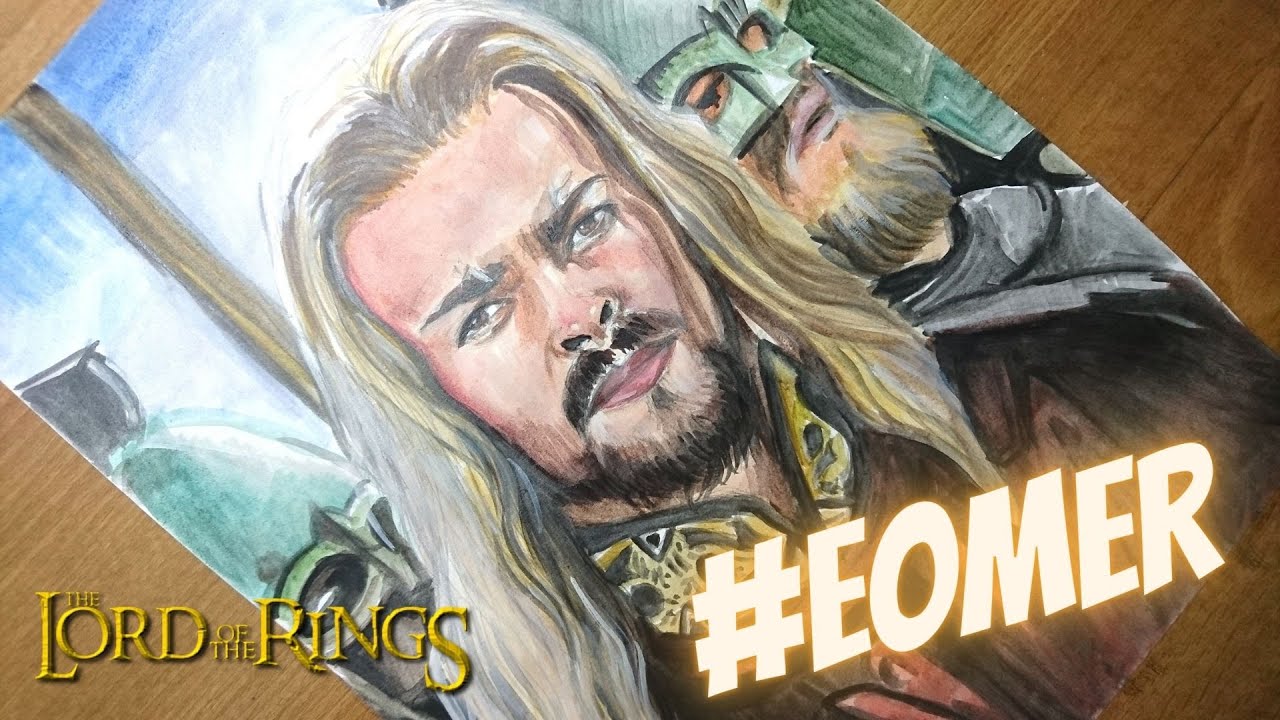 Lord of the Rings is #Eomer in Portrait Watercolor - YouTube