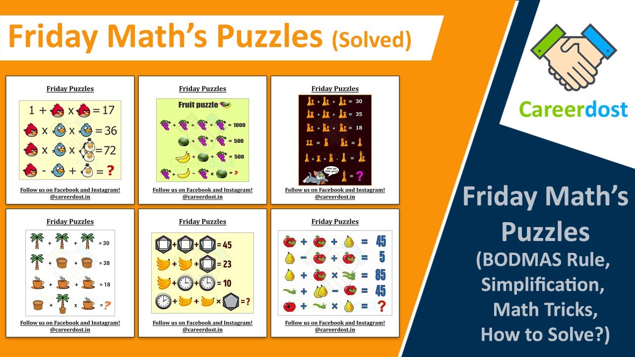 Friday Math Puzzle – Exploring Bodmas Rule, Simplification, Shortcuts ...