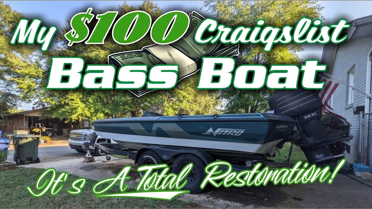 My $100 Craigslist Bass Boat Project | 1991 Tracker Nitro 200DC - YouTube