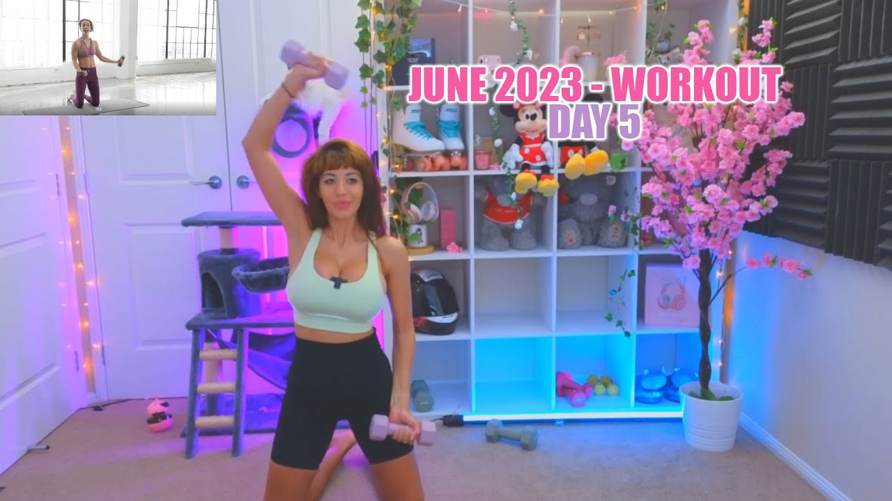 DAY 5 - JUNE - WORKOUT WITH ME - ARM & YOGA! - YouTube