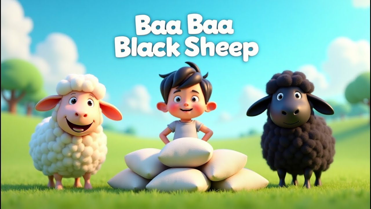 Baa Baa Black Sheep & White Sheep | Fun Cartoon Nursery Rhyme for Kids ...