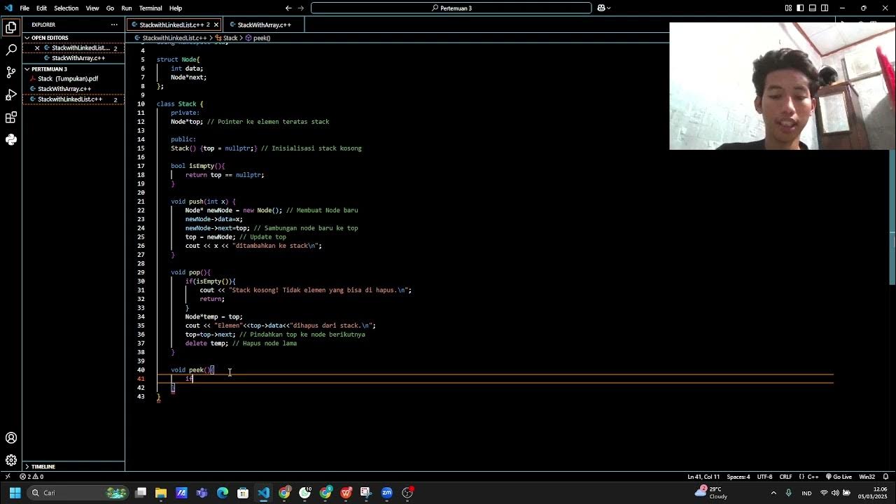 Struktur data - Stack - YouTube