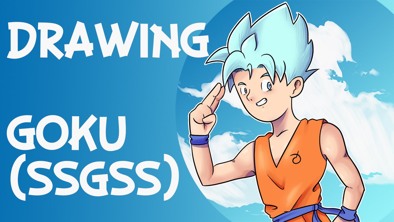 Drawing - Goku (SSGSS Form) - YouTube