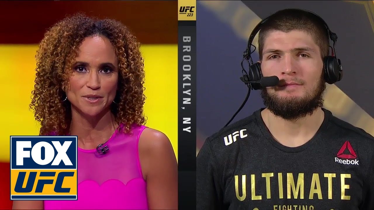 Khabib Nurmagomedov talks to the UFC on FOX crew | INTERVIEW | UFC 223 ...