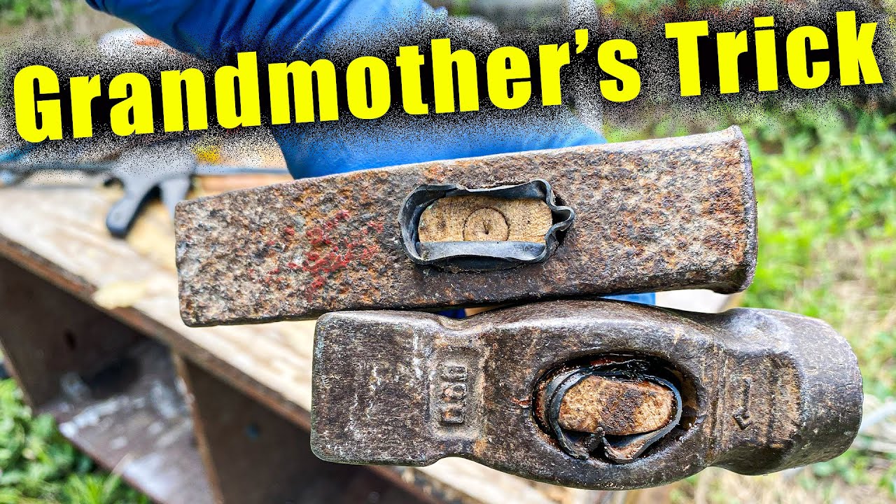 No wedge. Grandmother showed the secret How to put a hammer on the ...