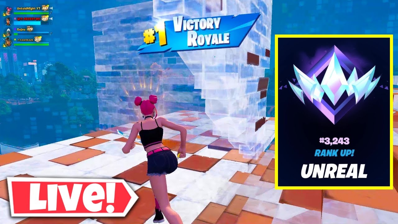 Playing Fortnite Ranked and Reaching Unreal Tonight? | !tiktoklive ...