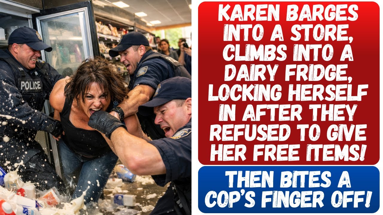 KAREN BARGES INTO A STORE, CLIMBS INTO A FRIDGE, LOCKING HERSELF INSIDE ...