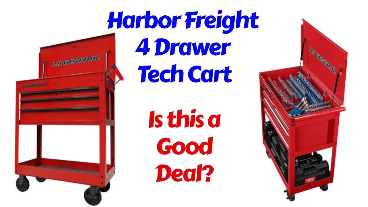 Harbor Freight 4 Drawer Tech Cart - YouTube