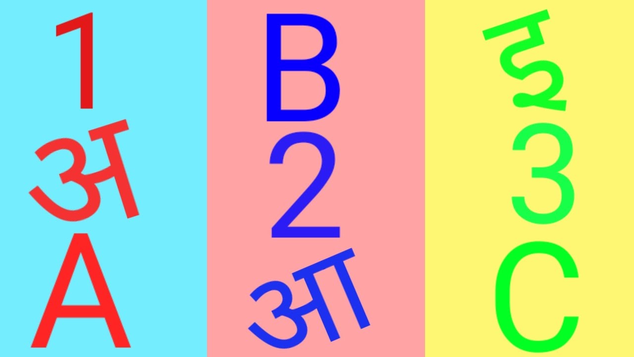 ABC, 123 & अ आ compilation video|Educational video for preschool kid ...