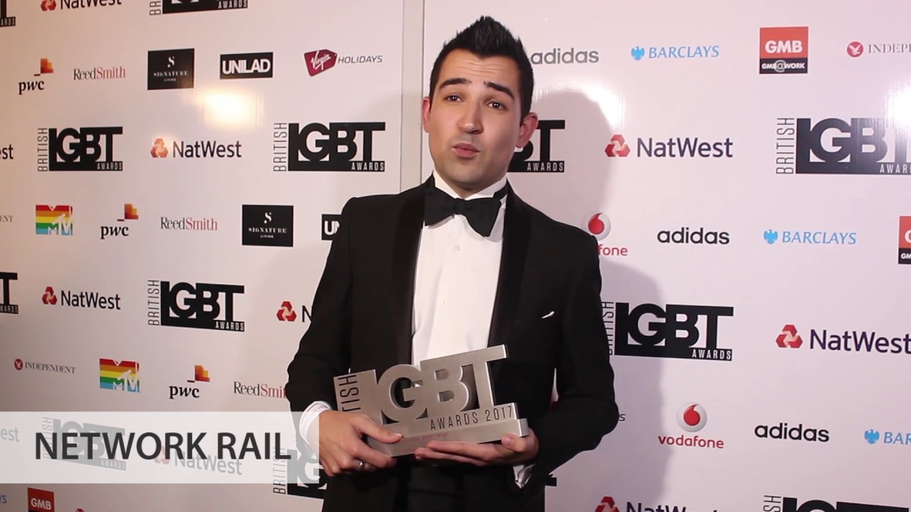 British LGBT Awards 2017 - Backstage with winner Network Rail - YouTube