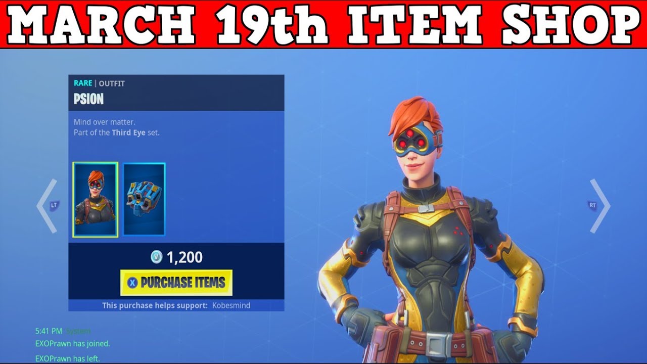 Fortnite Item Shop (March 19th) | *NEW* PSION & AXIOM SKINS ARE BAD ...