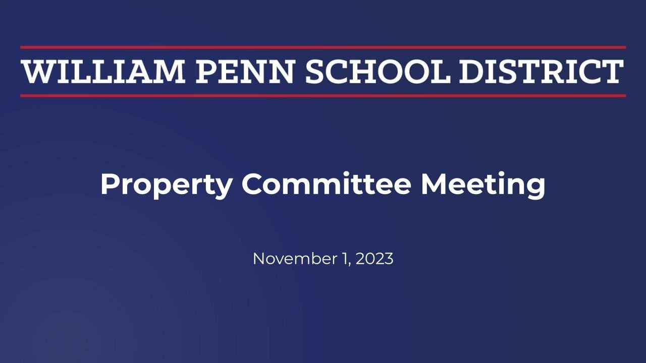 Property Committee Meeting - November 1, 2023 - YouTube