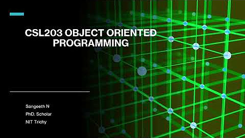 CSL203 - Object Oriented Programming - YouTube