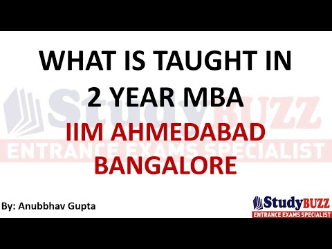2 year MBA curriculum | What is taught in IIM Ahmedabad & Bangalore ...