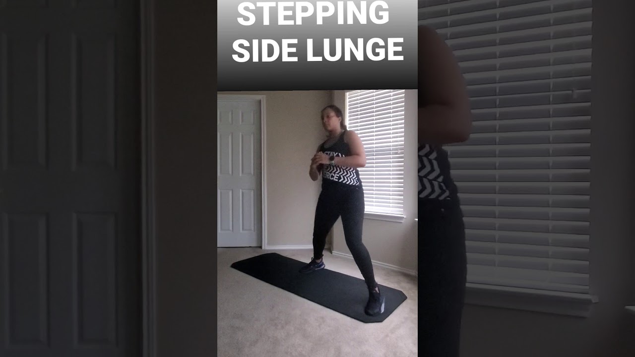Stepping side lunge - YouTube