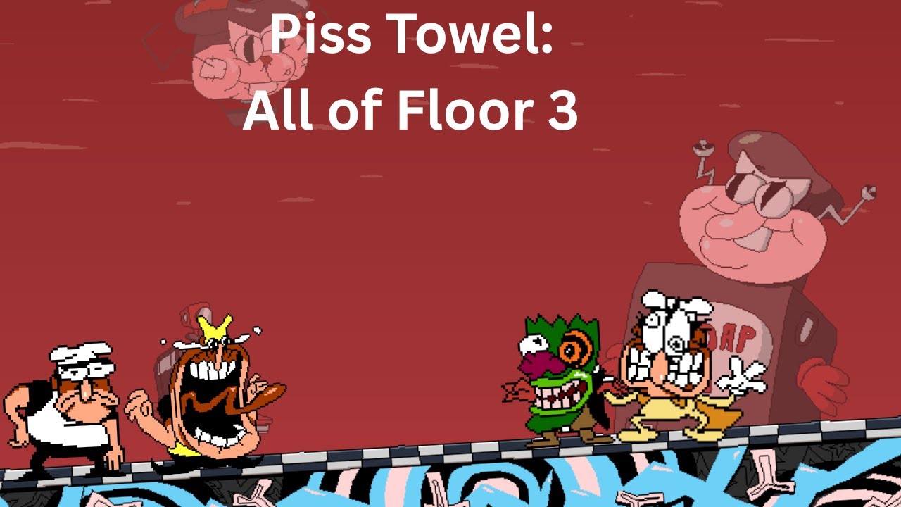 Pizza Tower Repainted/Piss Towel: All of Floor 3 - YouTube