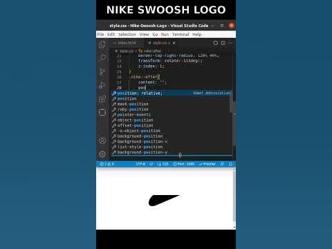 How To Create Nike Swoosh Logo With CSS | #shorts - YouTube