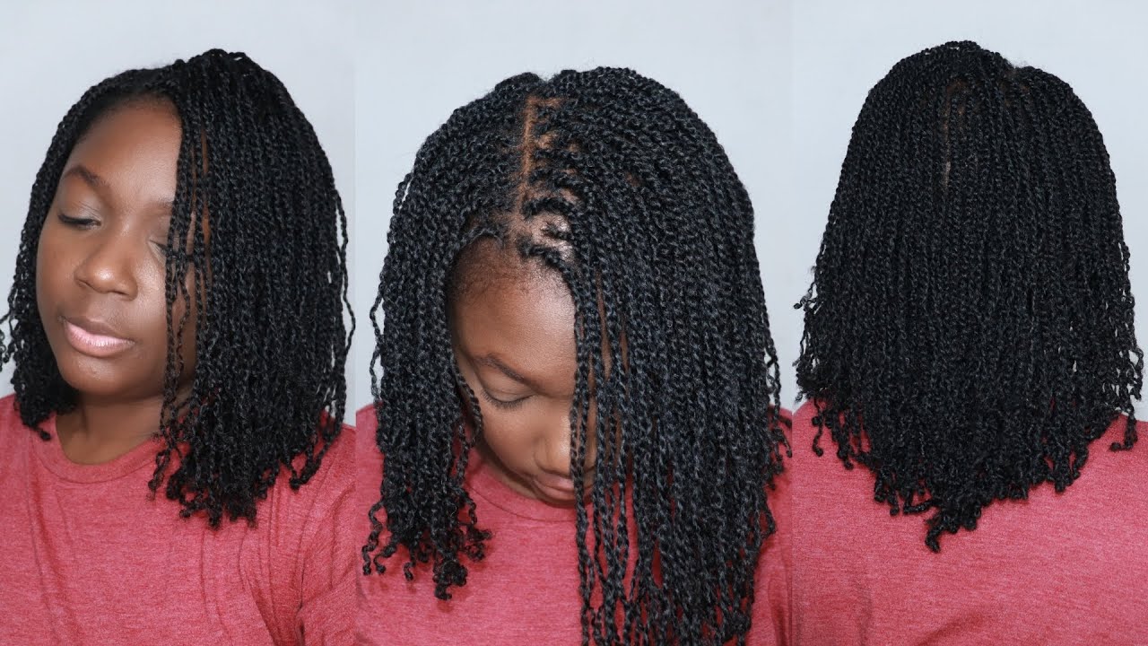 Growing my natural hair with mini twists all 2026 - YouTube