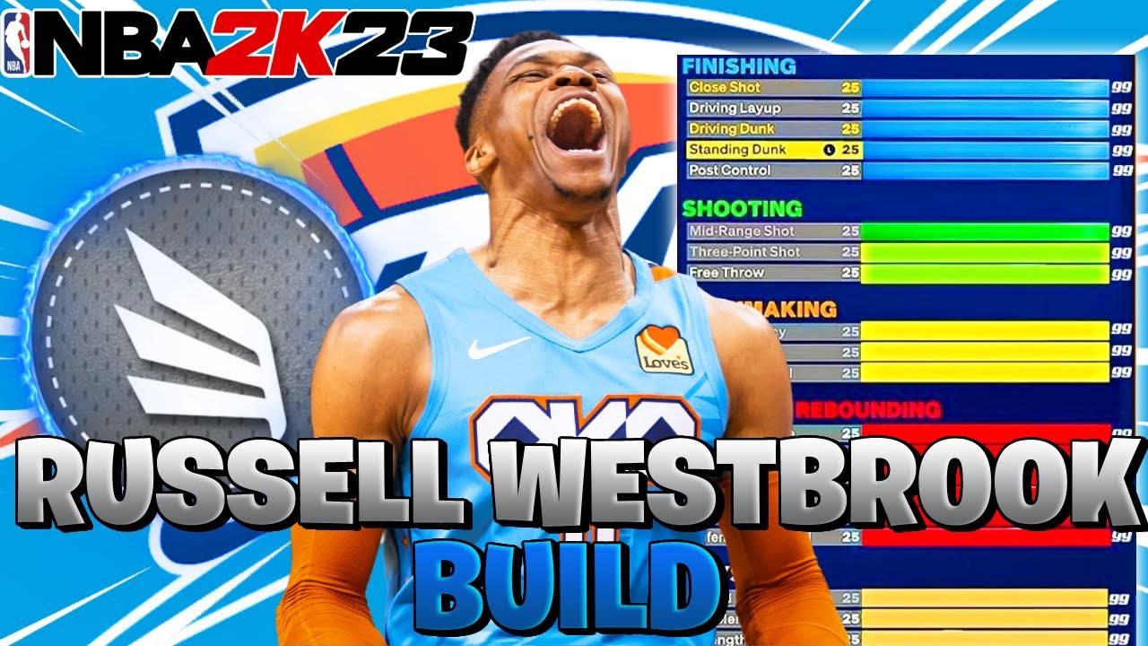 PRIME RUSSELL WESTBROOK BUILD IN NBA 2K23! BEST SLASHER BUILD IN NBA ...