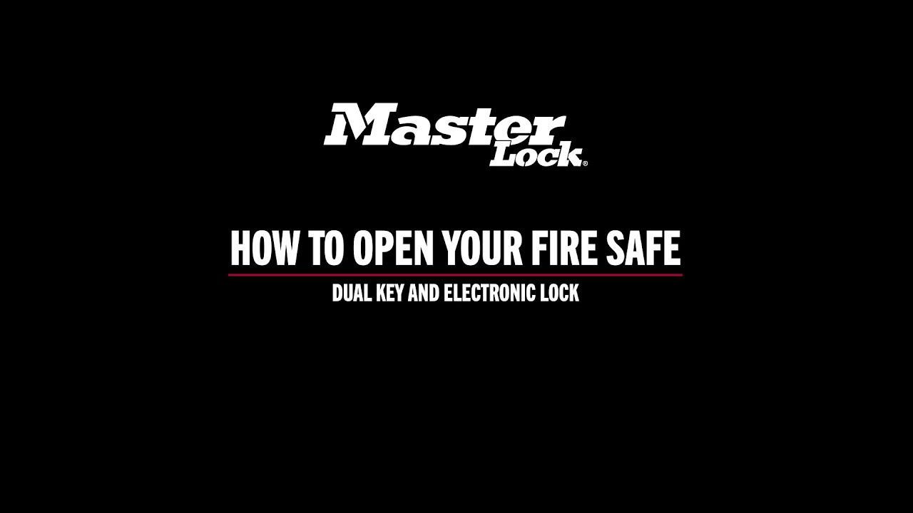 Master Lock Fire Safe: How To Open Your Dual Key and Electronic Lock Fire Safe - YouTube