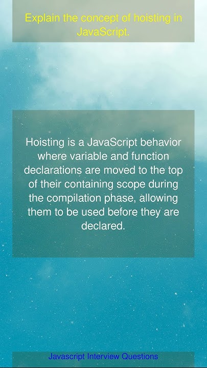 Hoisting Interviewer | Favourite Javascript Q&A #javascript #js #Hoisting #script # ...