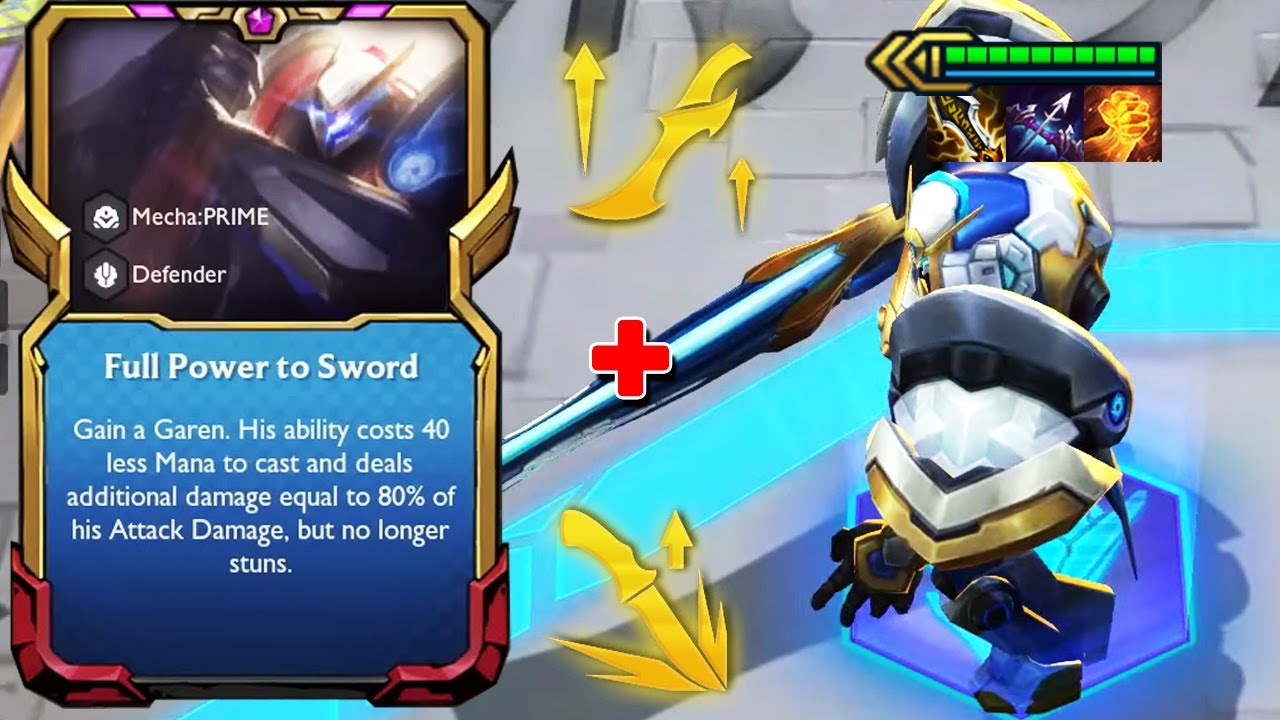 How good 3 Star Garen + " Full Power to Sword " Augments | TFT SET 8.5 ...
