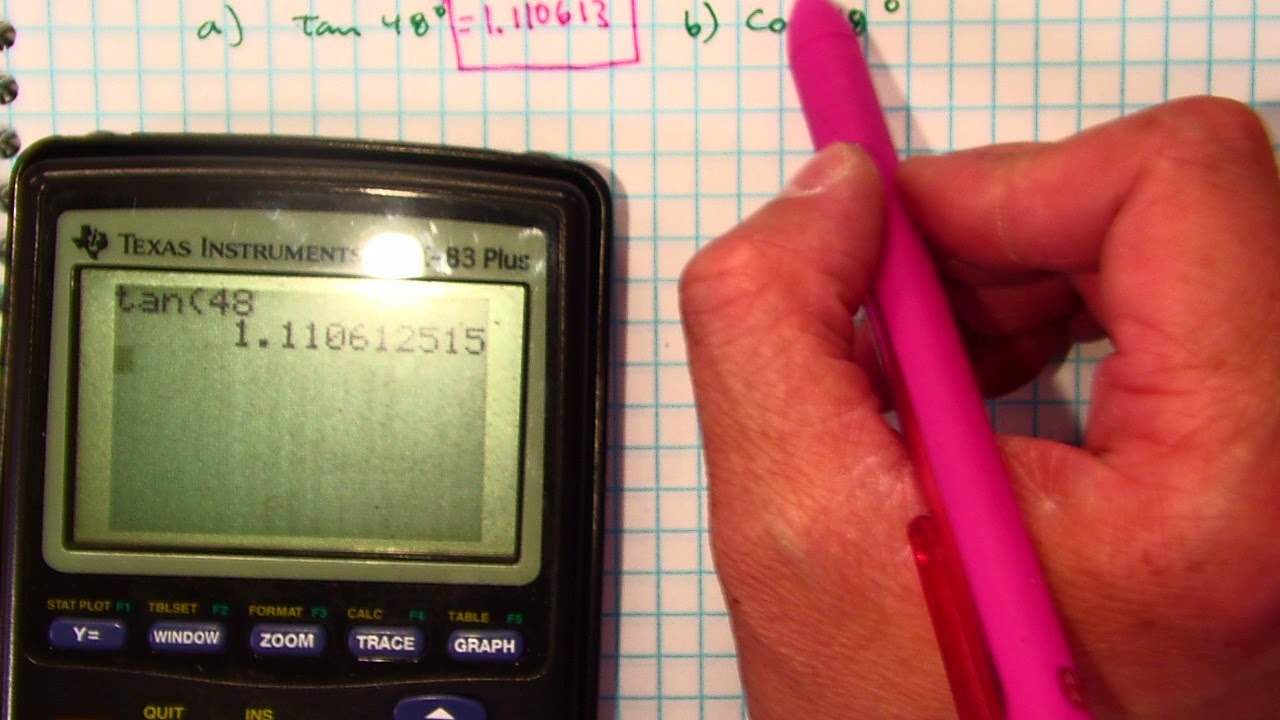 use gcalc evaluate trig functions C - YouTube