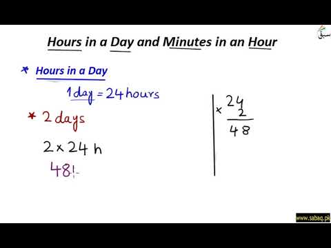 Number of hours in a day and number of minutes in an hour, Math Lecture ...