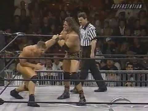 MUSCLE BOY MARK JINDRAK'S 1ST SINGLES MATCH VS TARZ MAN CHUCK PALUMBO ...