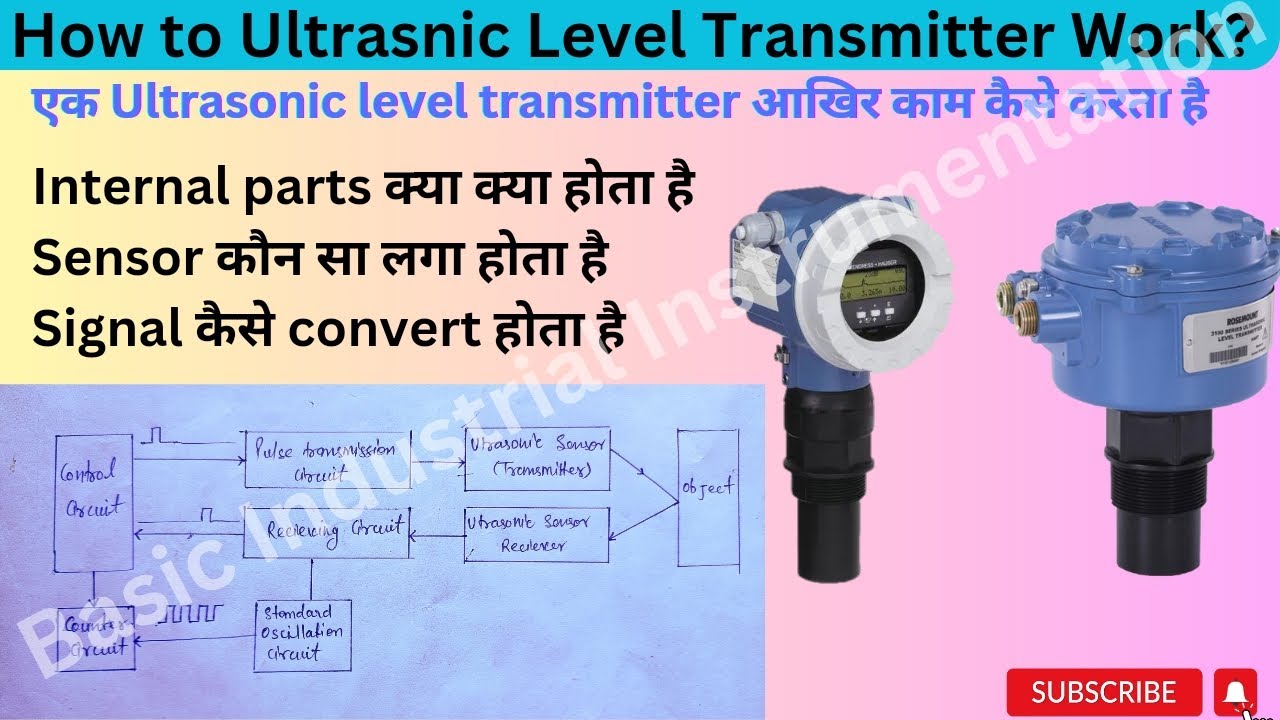 Ultrasonic level transmitter working | Internal parts ||ultrasonic ...