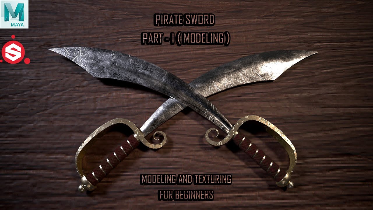How To Model Pirate Sword In Autodesk Maya (Part - 1) | Sword Modeling ...