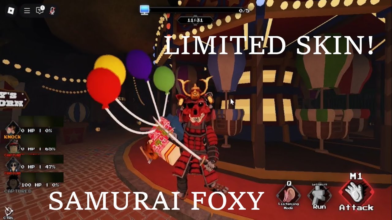 Samurai Foxy Limited Skin Gameplay - Five Nights Hunted - YouTube