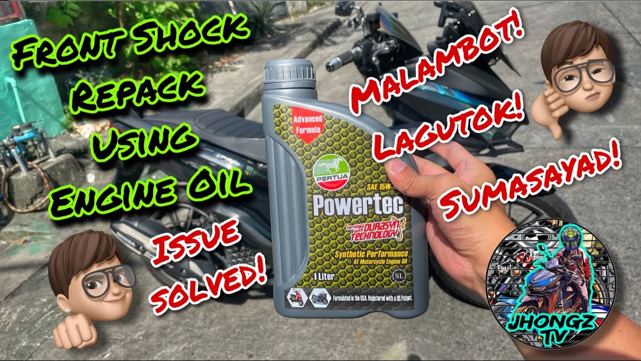 Honda Click Front Shock Repack Using Engine Oil | Issue Solved - YouTube
