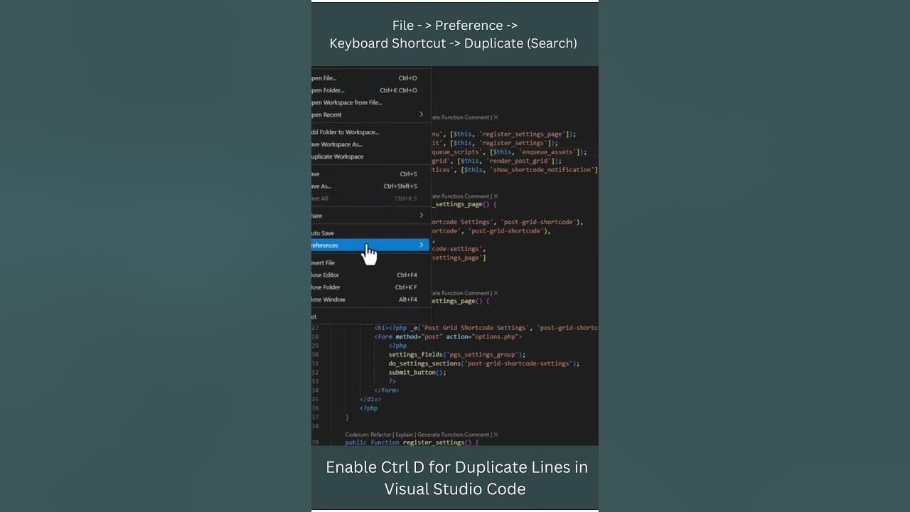 How to Enable Ctrl+D for Duplicate Lines in Visual Studio Code | Keyboard Shortcuts Tutorial ...
