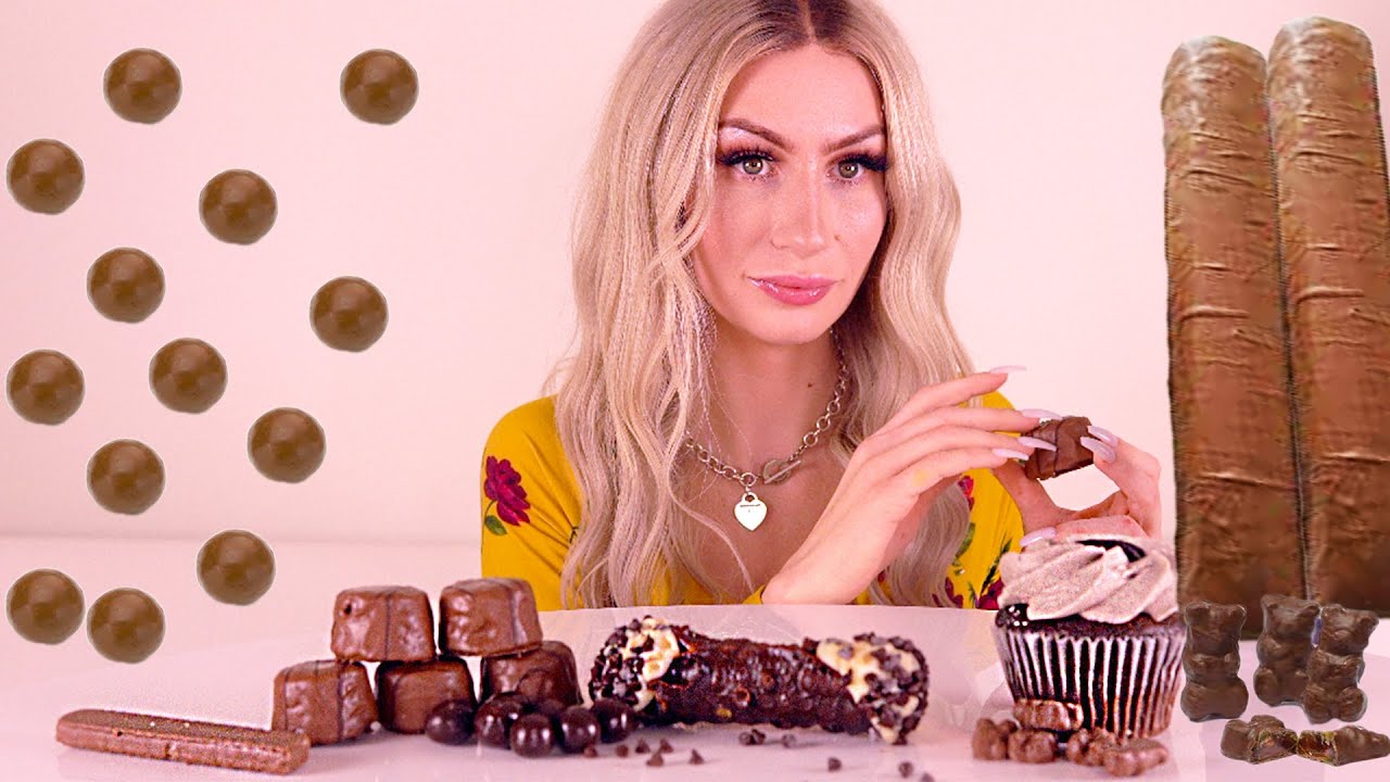 Chocolate ASMR, ASMR MILK BALLS, CHOCOLATE OREO CUPCAKE, CANNOLI ...