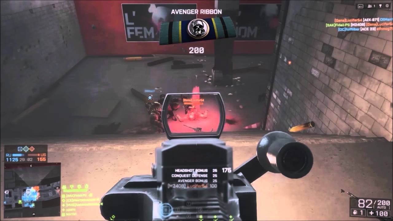 Battlefield 4 M240 ACE - YouTube