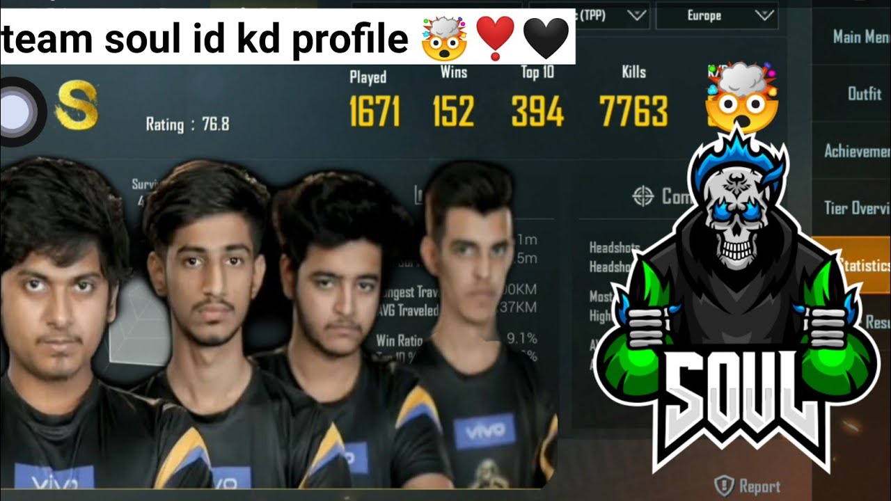 TEAM SOUL🔥 ALL PLAYER ID RANK PROFILE [MUST WATCH 🤯]mortal soul viper ...