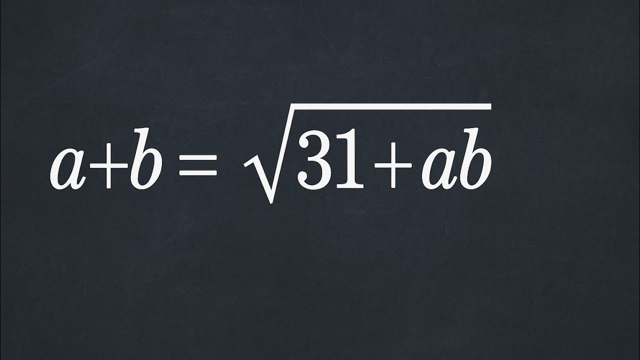 This Math Olympiad Question Stumped Many! Can You Find a and b? - YouTube