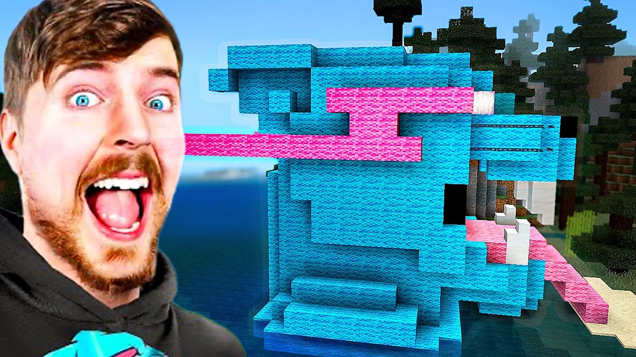 I Built A MrBeast House In Minecraft?! - YouTube