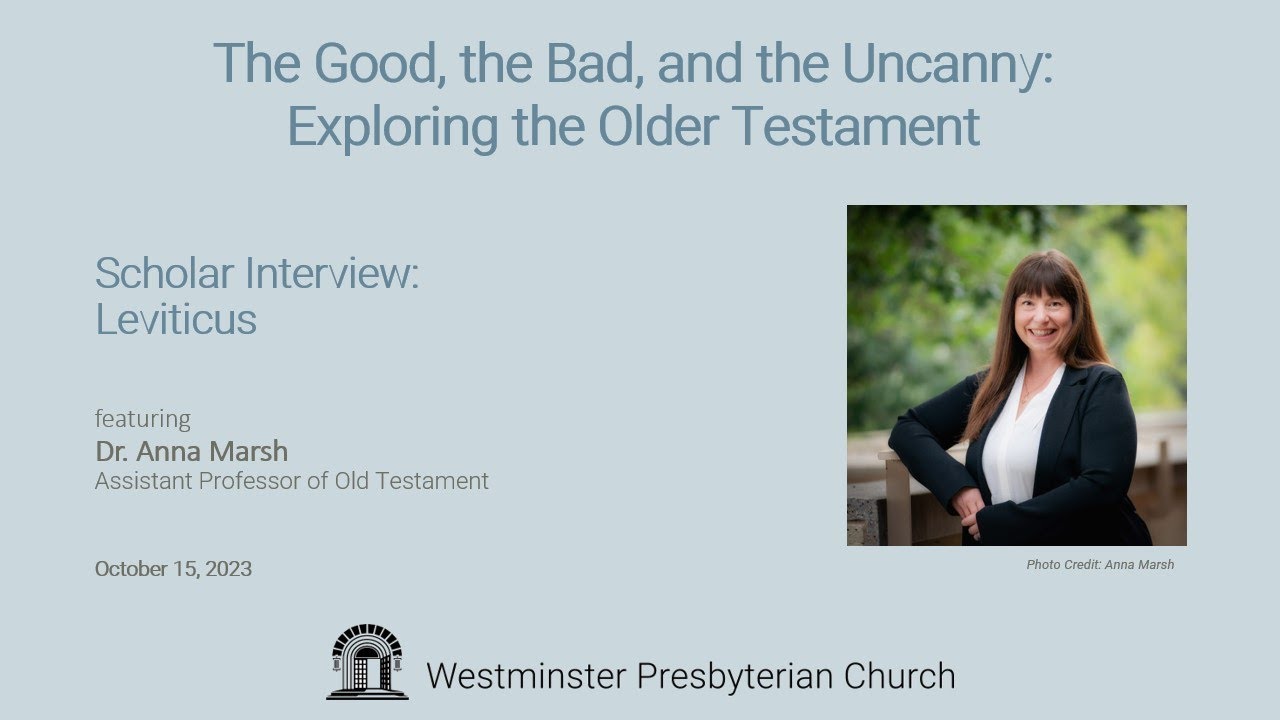 Adult Education Scholar Interview: Anna Marsh on Leviticus - YouTube