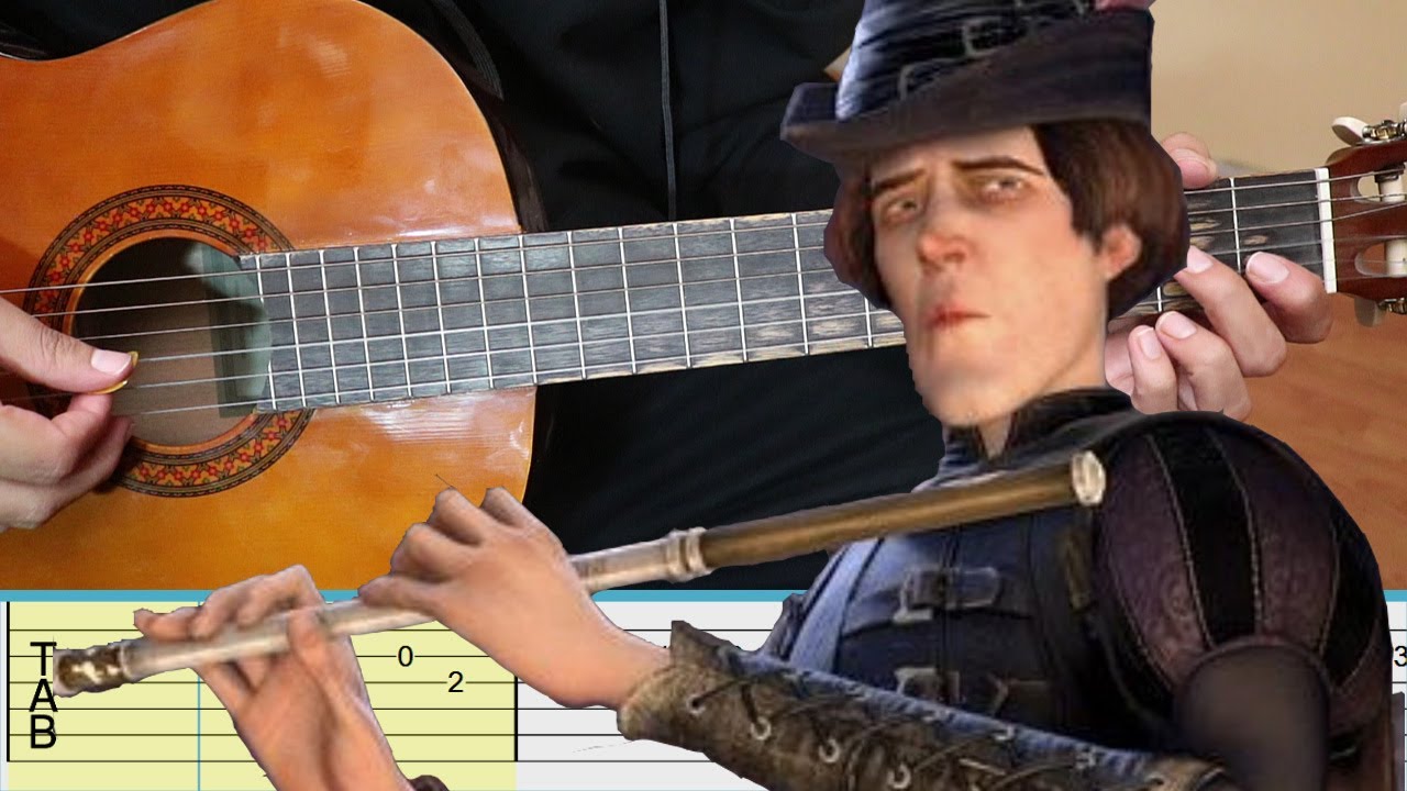 El Flautista de Hamelin - Shrek 4 - Fácil - Guitarra Tutorial - Tabs ...